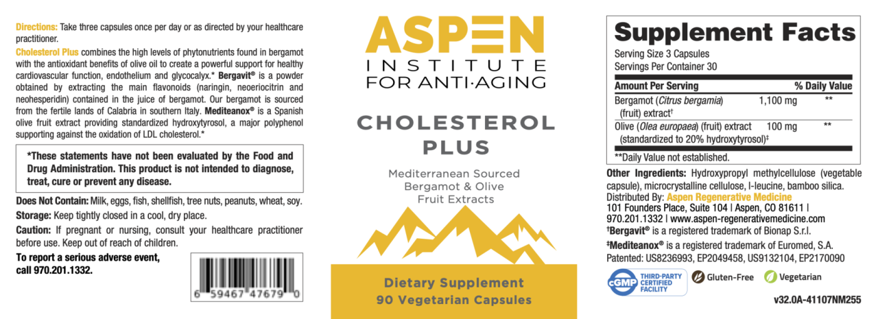 Cholesterol Plus - Aspen Regenerative Medicine Products
